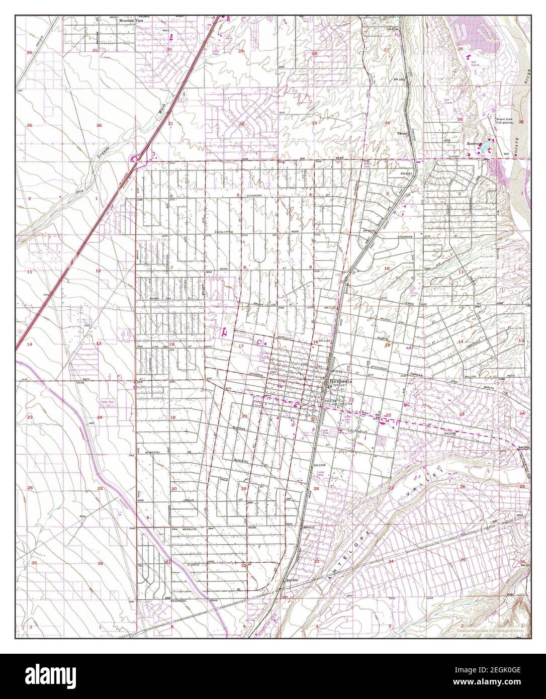 Map of hesperia hi-res stock photography and images - Alamy