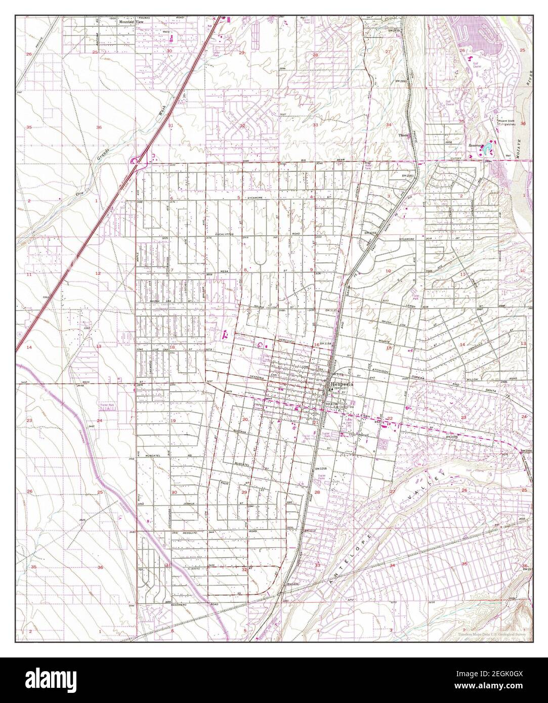 Map of hesperia hi-res stock photography and images - Alamy
