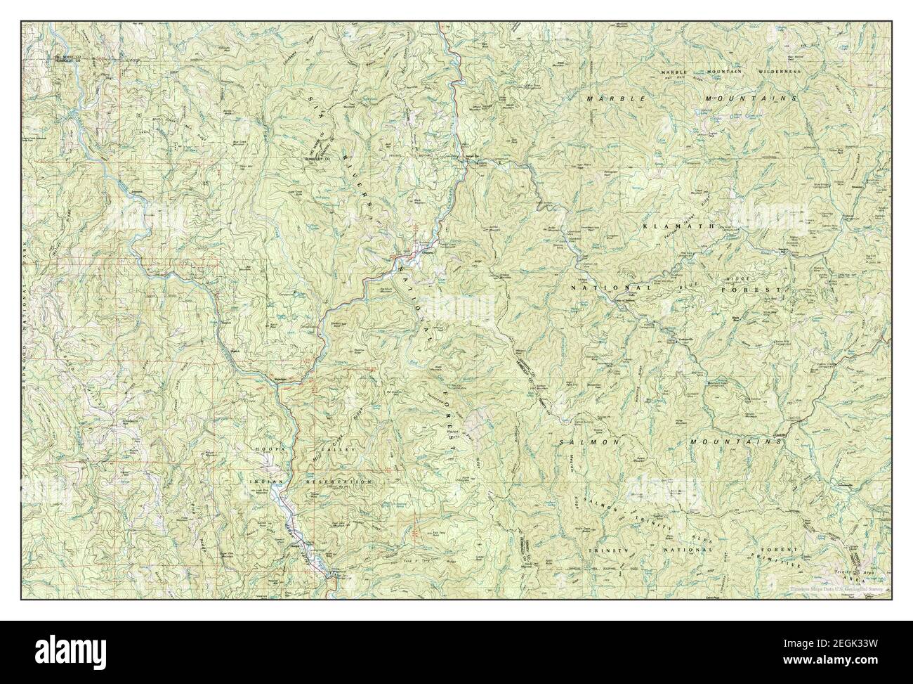 Hoopa, California, map 1983, 1:100000, United States of America by ...