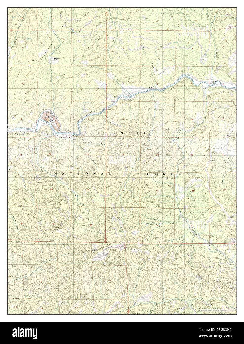Horse Creek, California, map 1983, 1:24000, United States of America by ...