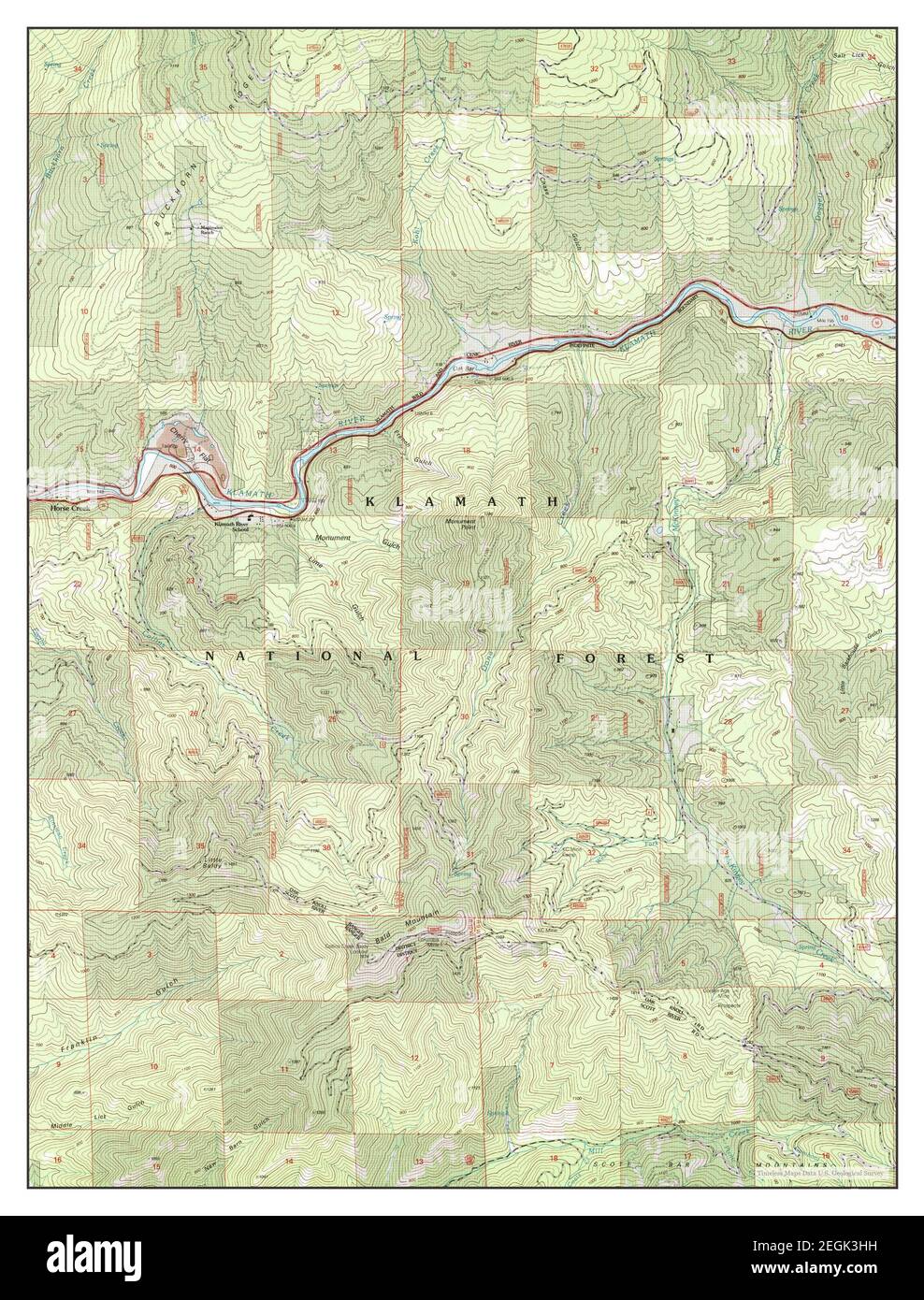 Horse Creek, California, map 2001, 1:24000, United States of America by ...