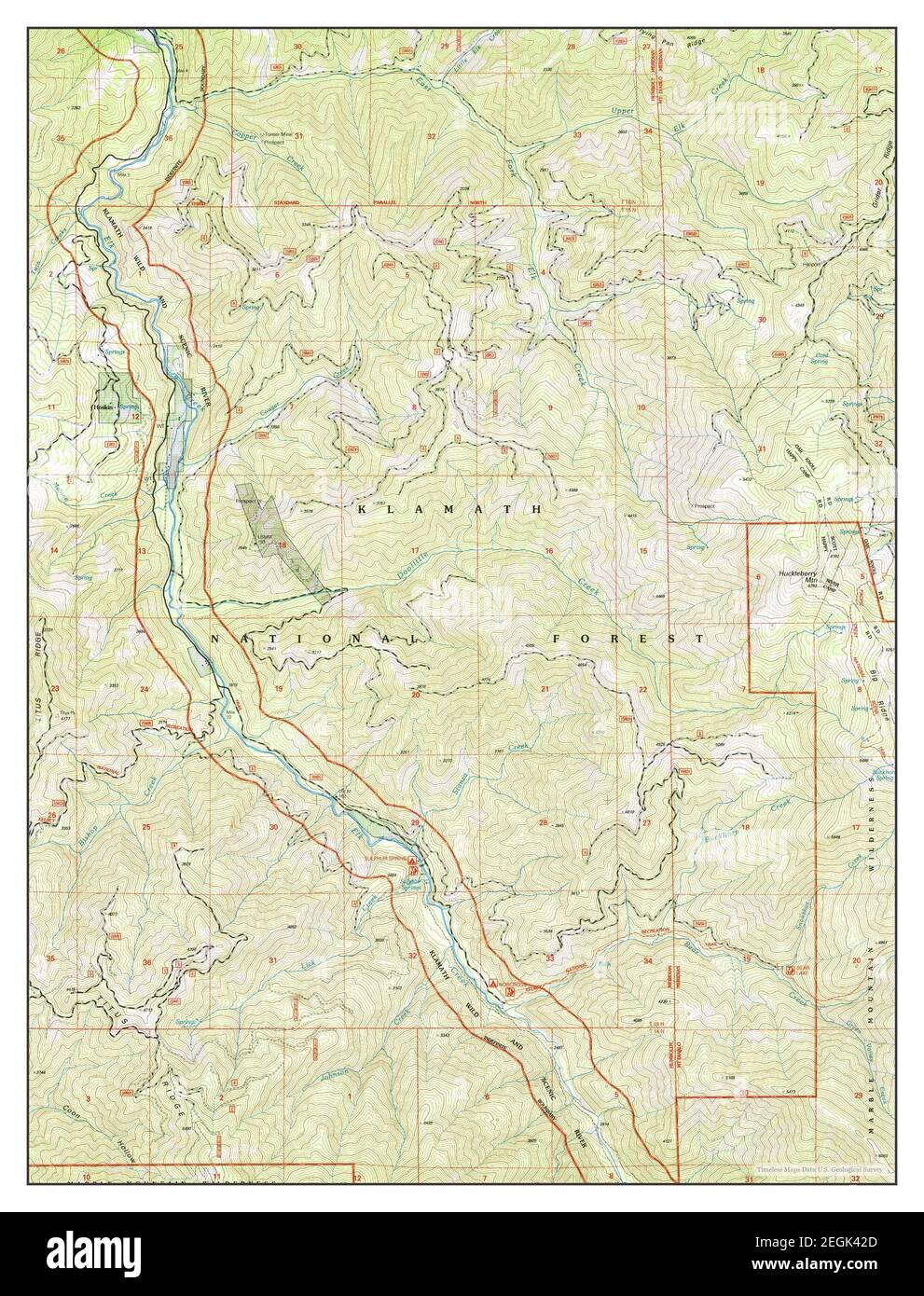 Huckleberry Mountain, California, map 2001, 1:24000, United States of ...
