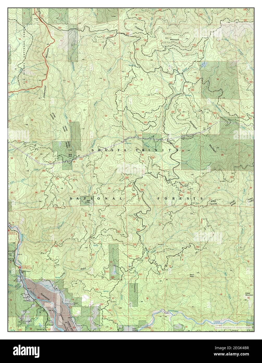 Hyampom Mountain, California, map 1998, 1:24000, United States of ...