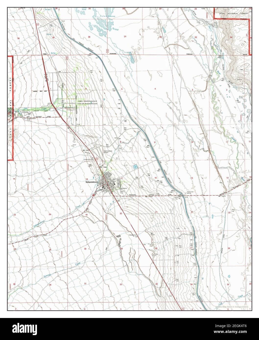 Independence, California, map 1994, 1:24000, United States of America ...
