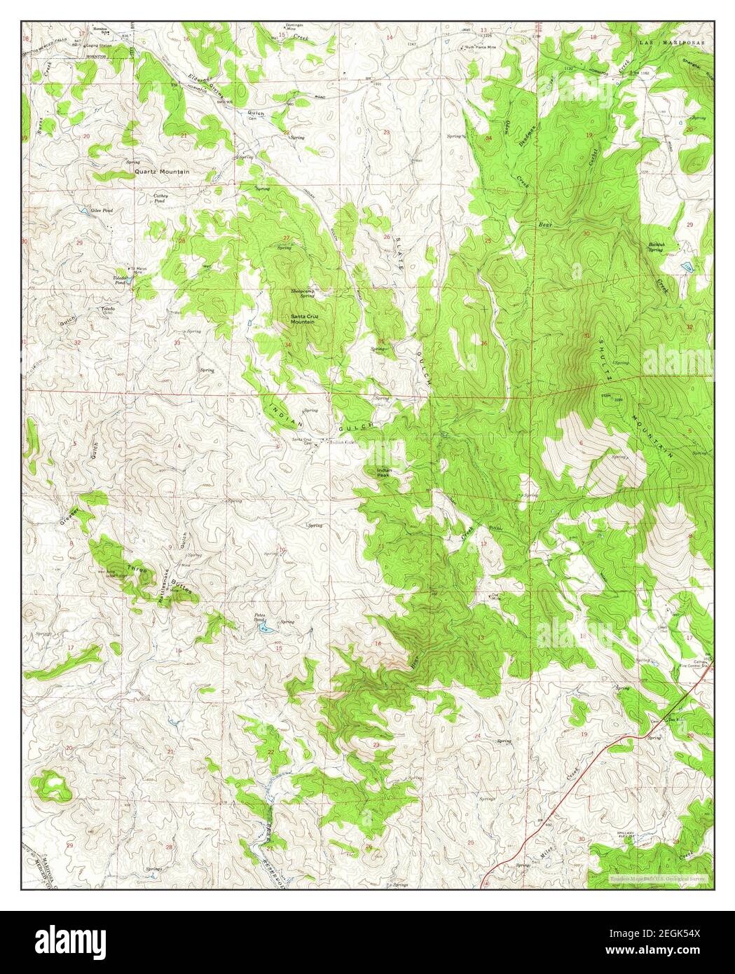 Indian Gulch, California, map 1962, 1:24000, United States of America ...