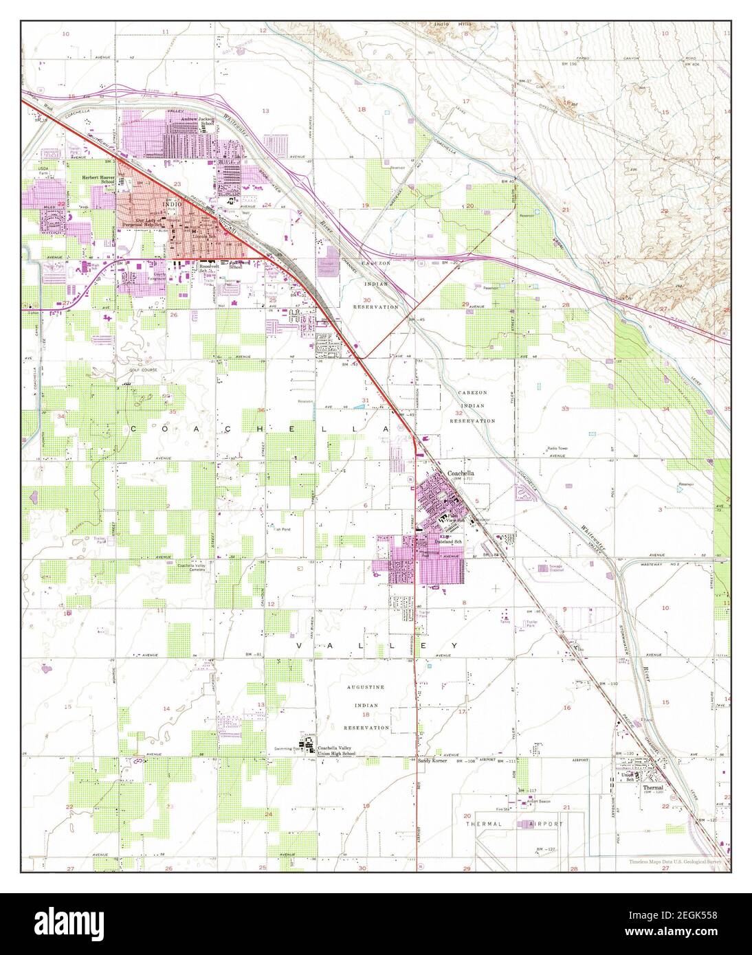 Indio, California, map 1956, 1:24000, United States of America by ...