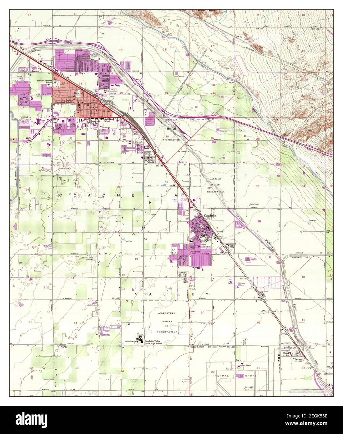 Indio, California, map 1956, 1:24000, United States of America by ...