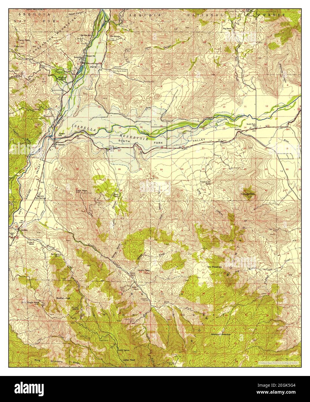 Isabella, California, map 1943, 1:62500, United States of America by ...