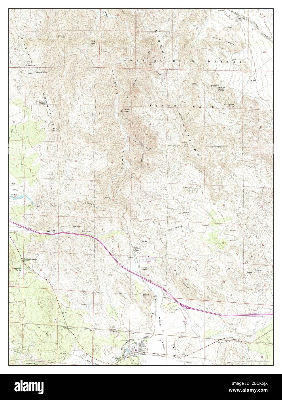 Jacumba, California, map 1959, 1:24000, United States of America by ...