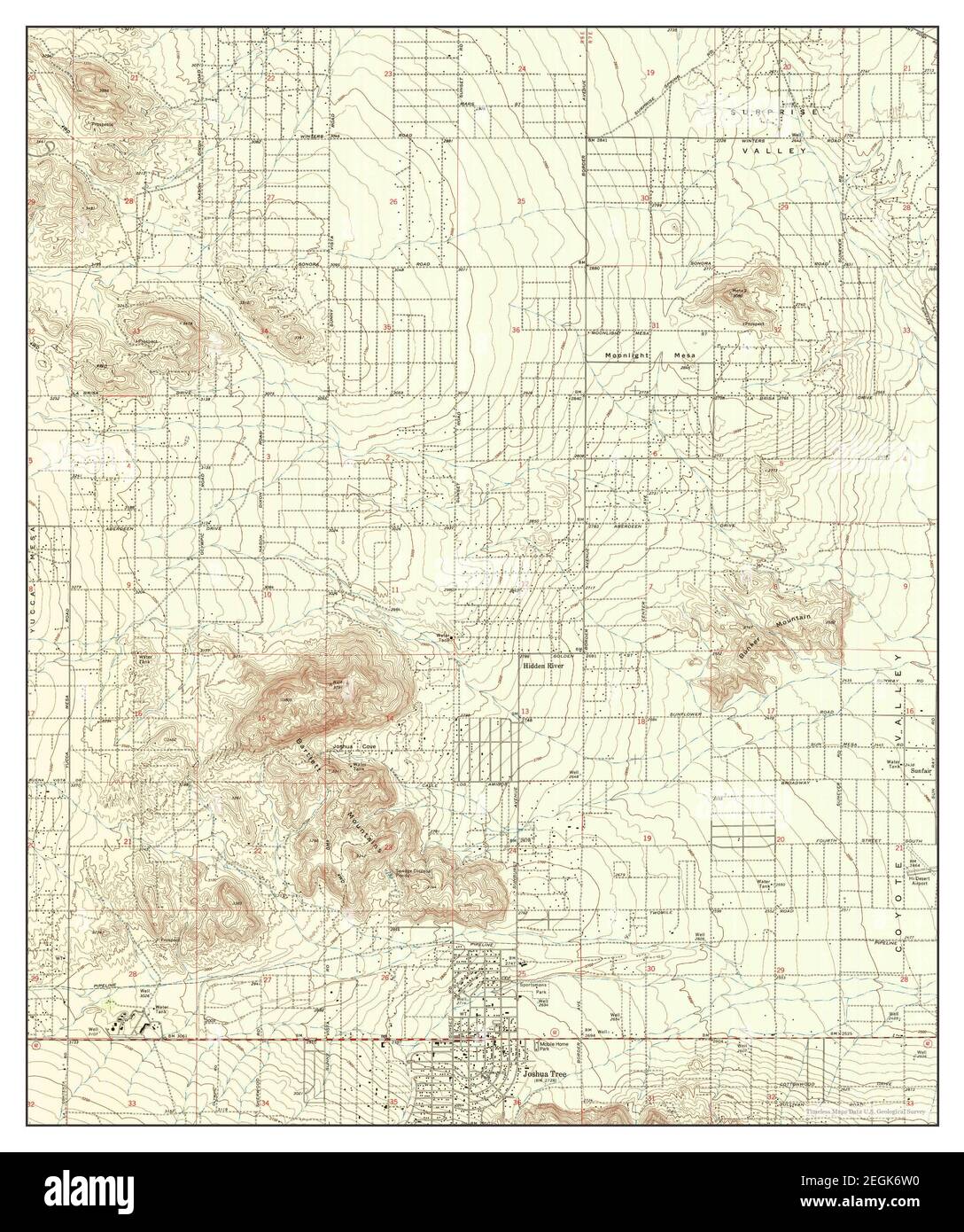 Joshua Tree North, California, map 1972, 1:24000, United States of ...