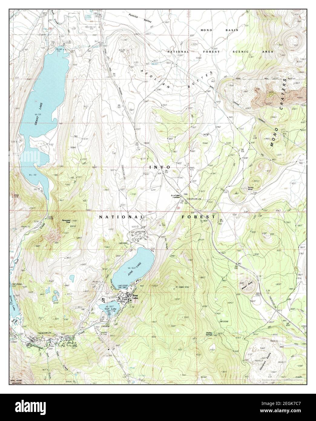 June Lake, California, map 1992, 1:24000, United States of America by ...