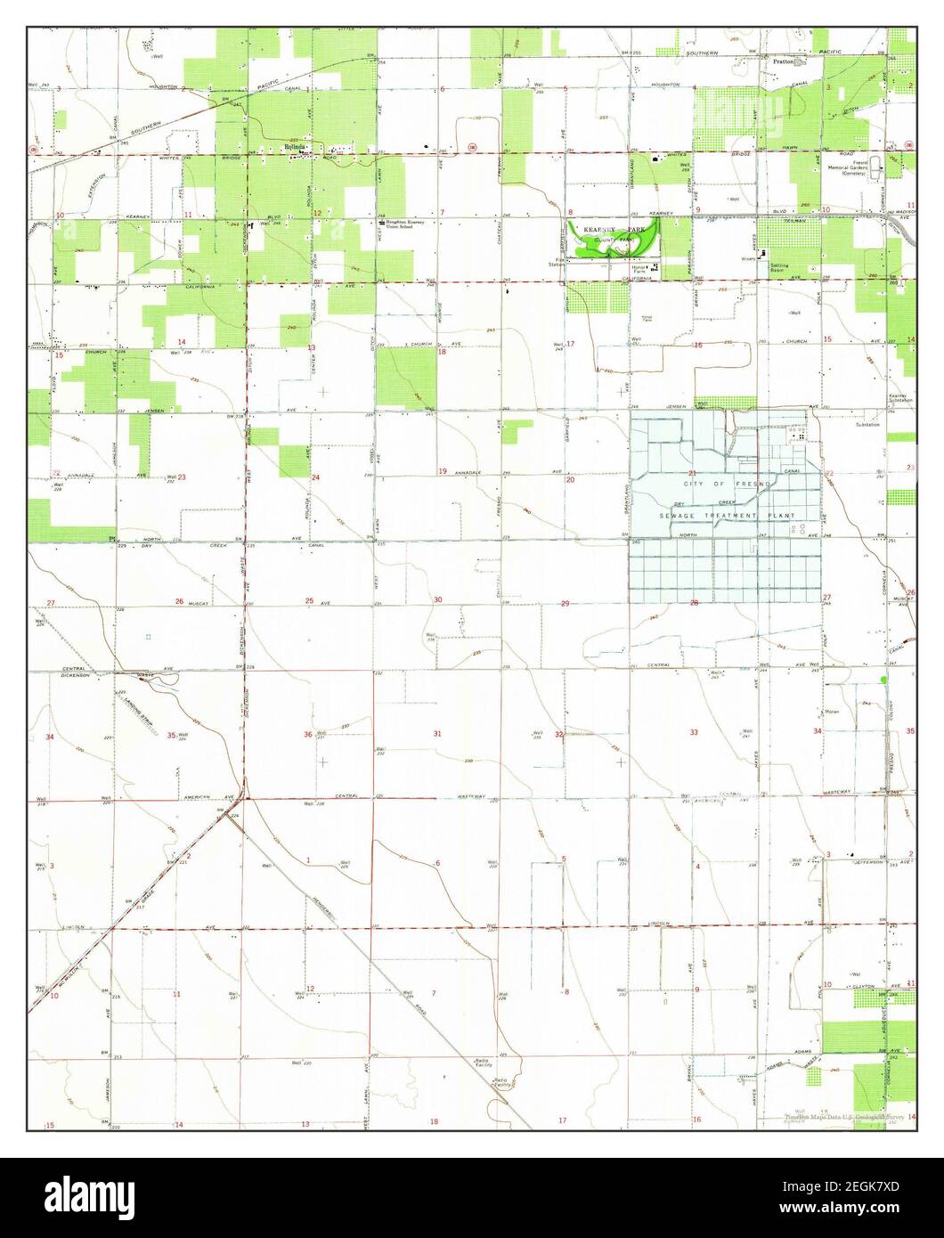 Kearney Park, California, map 1963, 1:24000, United States of America ...