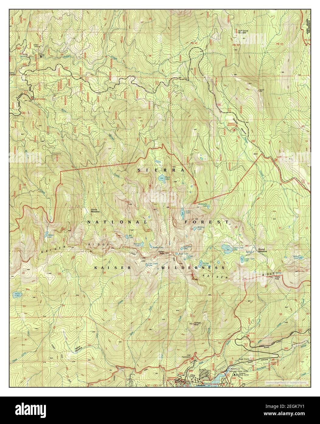 Kaiser Peak, California, map 2004, 1:24000, United States of America by ...