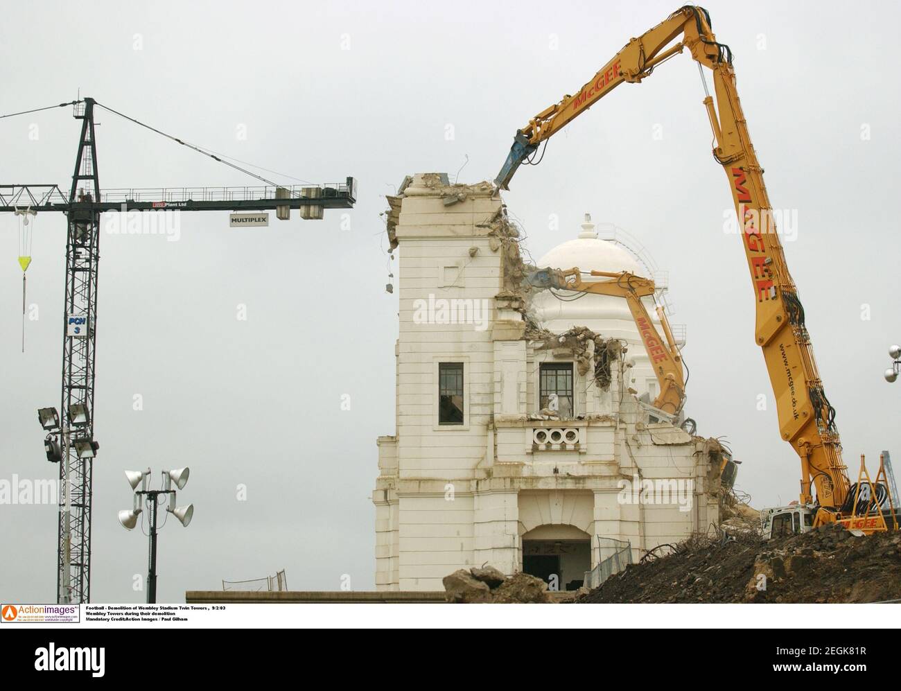 Wembley Football Stadium Twin Demolition High Resolution Stock ...