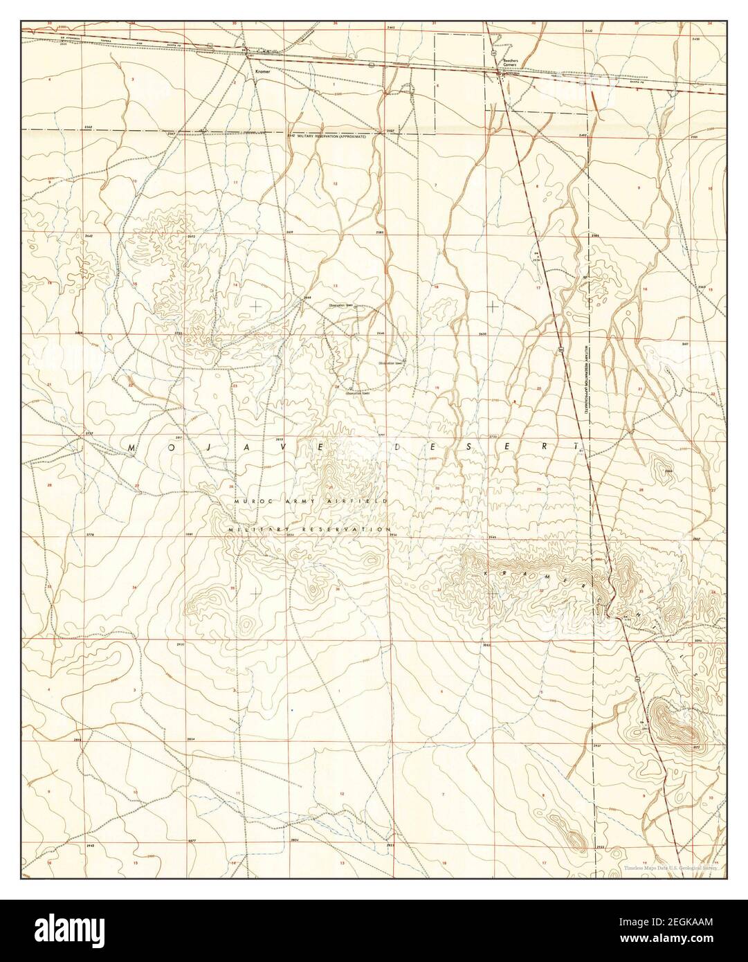 Kramer, California, map 1947, 1:24000, United States of America by ...