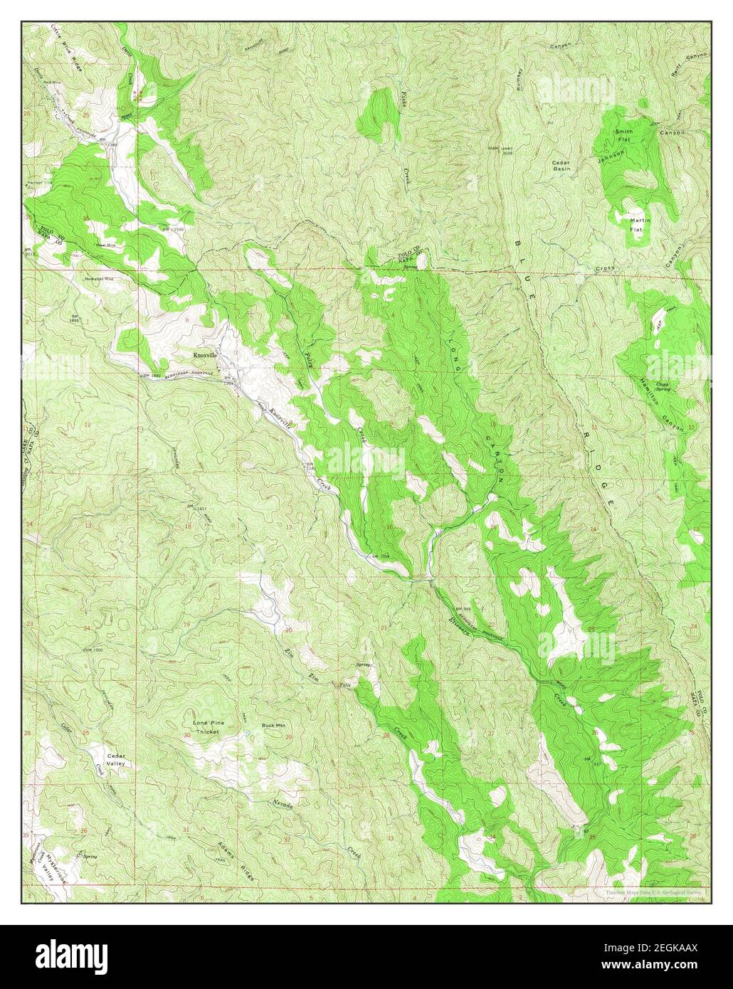 Knoxville, California, map 1958, 1:24000, United States of America by ...