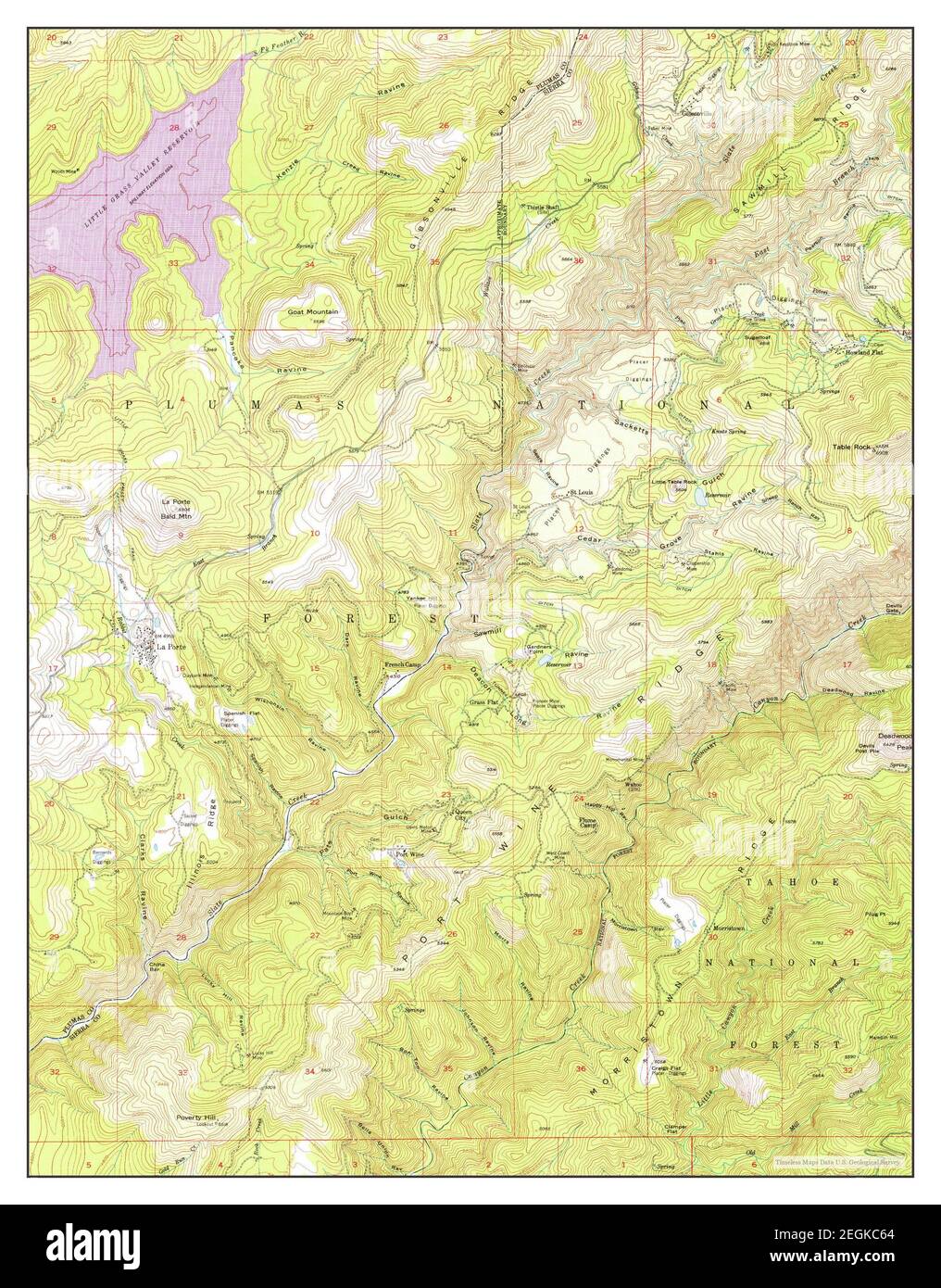 La Porte, California, map 1951, 1:24000, United States of America by ...