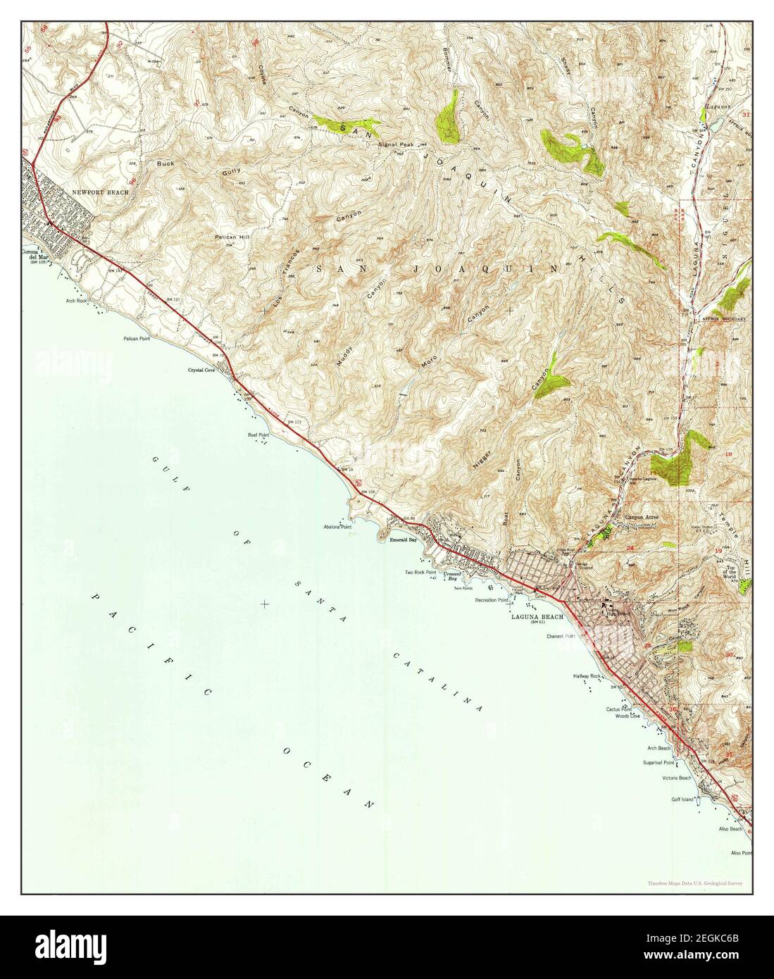 Laguna Beach California Map Map Of Laguna Beach California