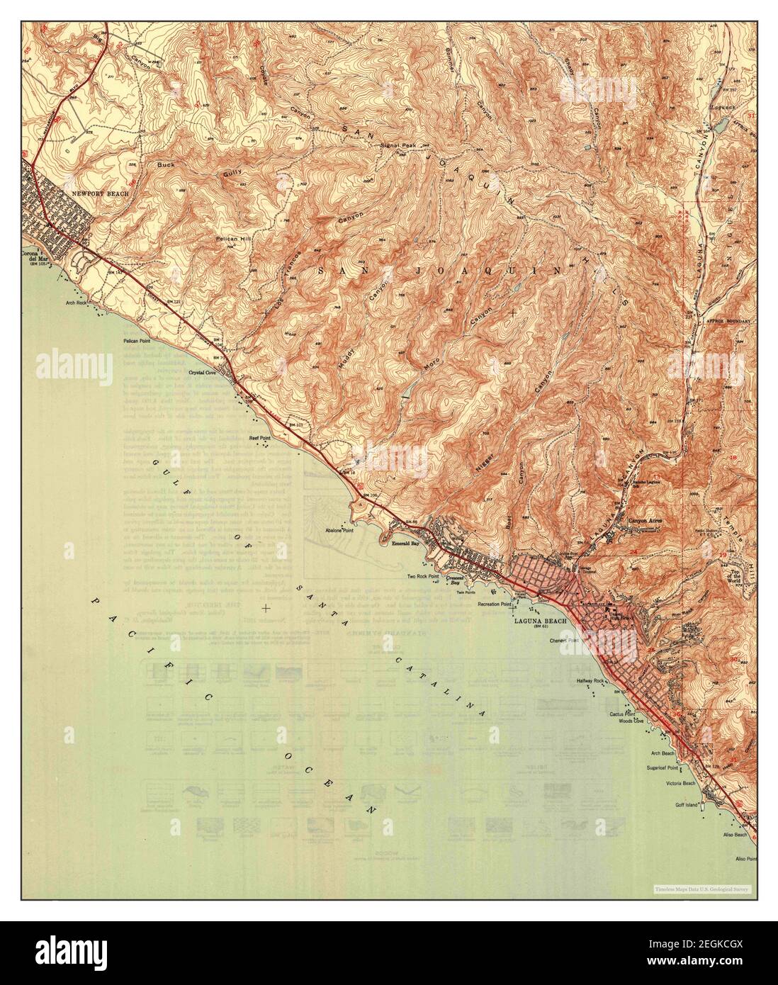 Laguna Beach Elevation Map