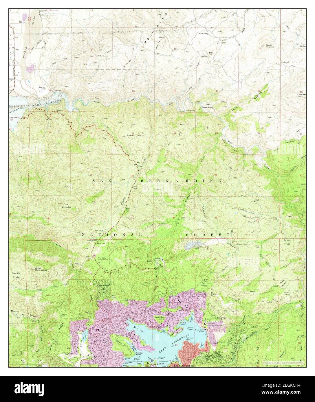 Lake Arrowhead California Map