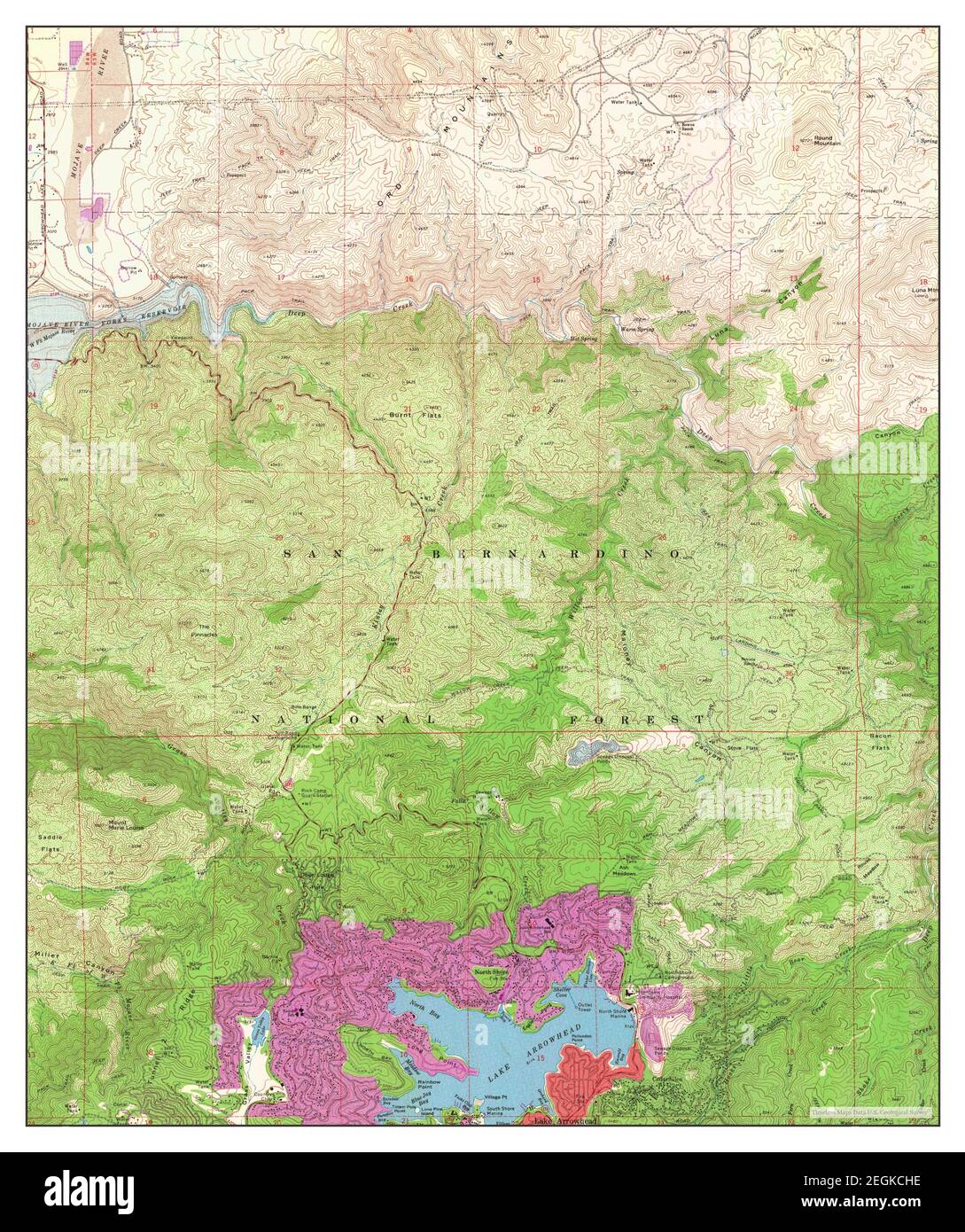 Lake Arrowhead California Map