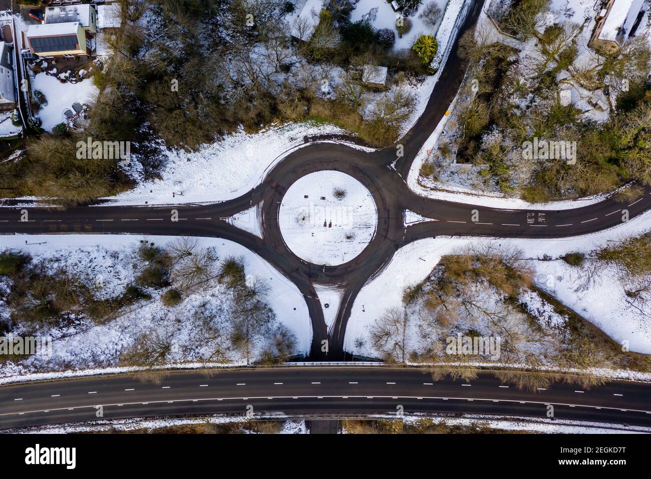 Winter roundabout hi-res stock photography and images - Alamy