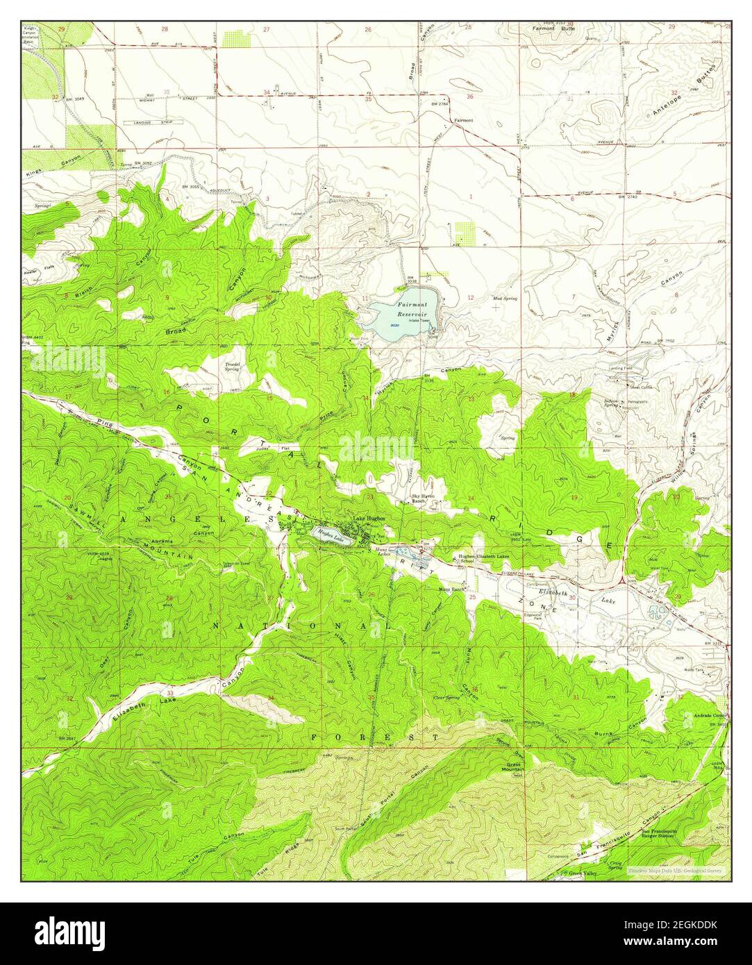 Lake Hughes, California, map 1957, 1:24000, United States of America by ...