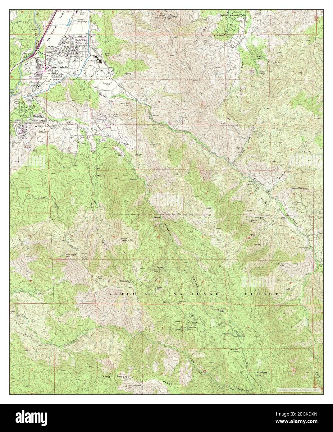 Lake Isabella South, California, map 1972, 1:24000, United States of ...
