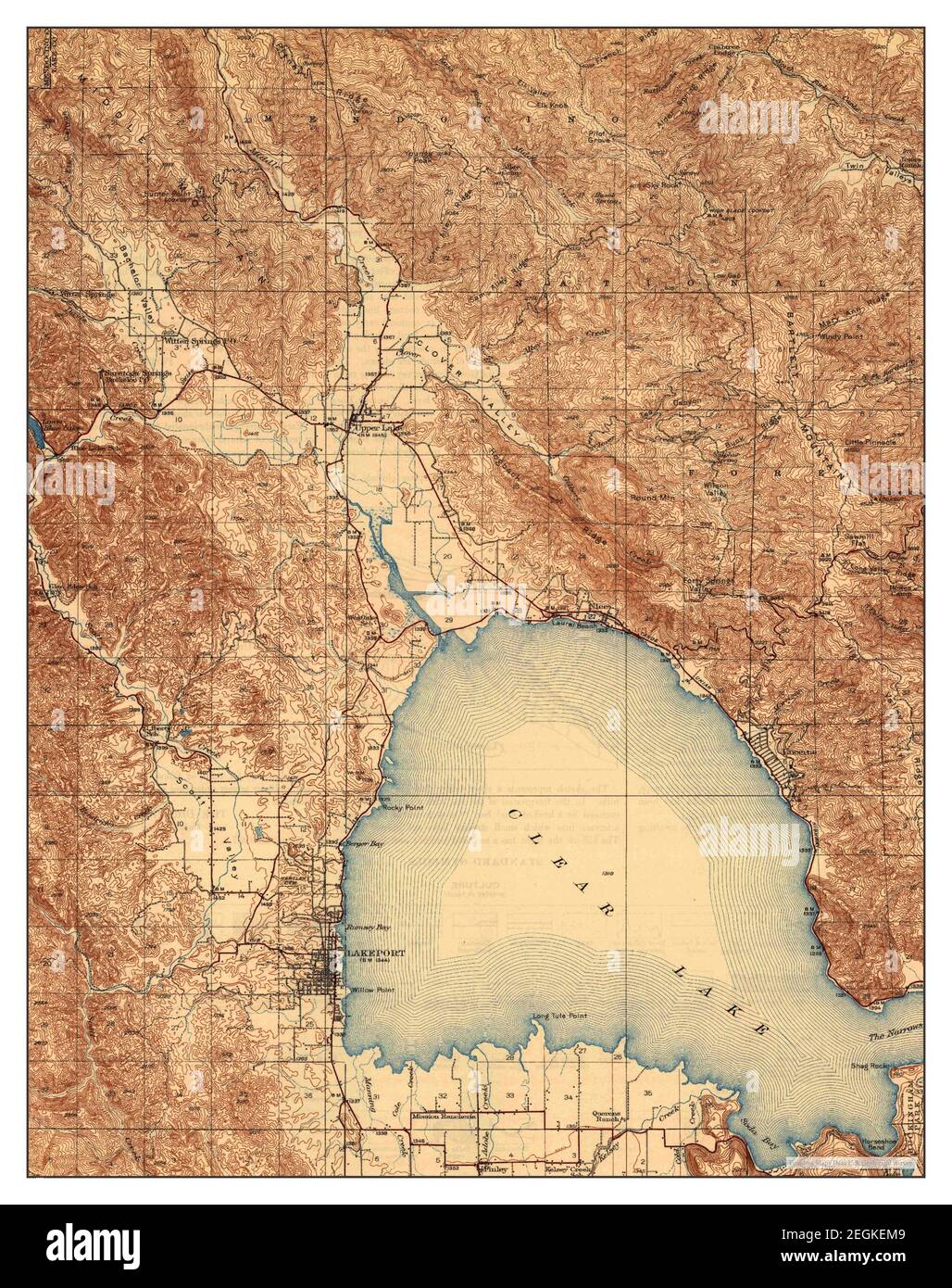 Lakeport, California, map 1938, 1:62500, United States of America by ...