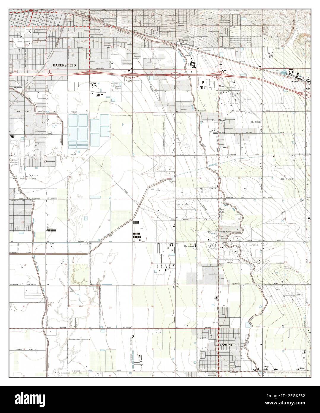 Lamont, California, map 1992, 1:24000, United States of America by ...