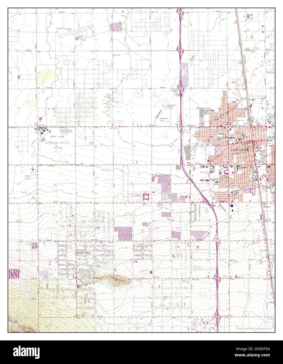 Map of lancaster california hi-res stock photography and images - Alamy
