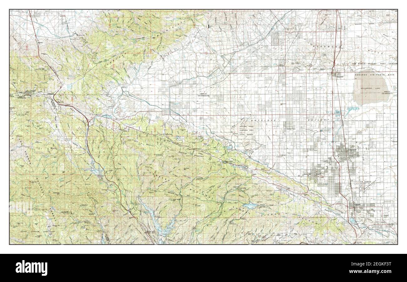 Lancaster, California, map 1981, 1:100000, United States of America by ...