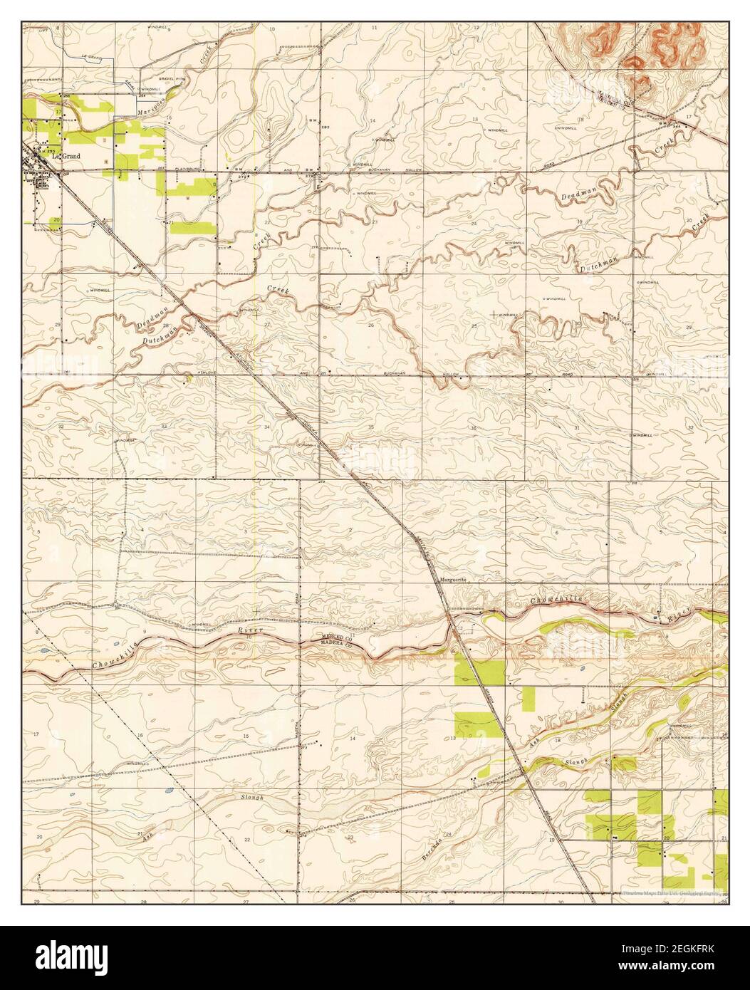 Le Grand, California, map 1947, 1:24000, United States of America by ...