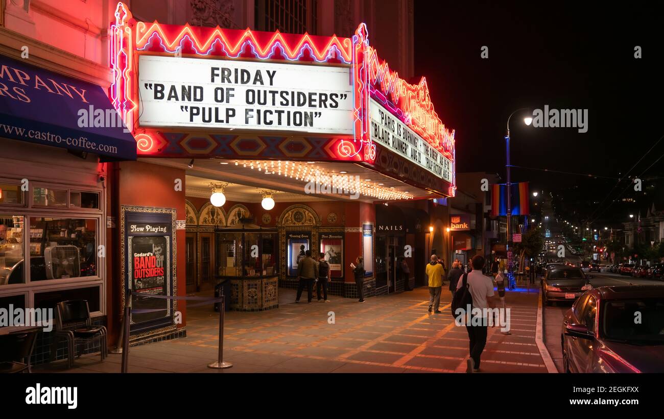 San Francisco, California, USA - August 2019: Castro Theatre building ...