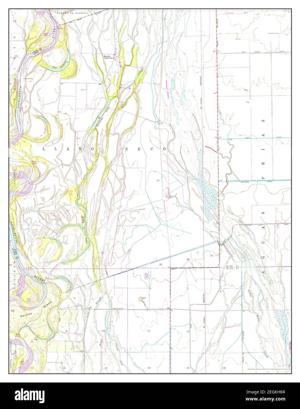 Llano Seco, California, map 1948, 1:24000, United States of America by ...