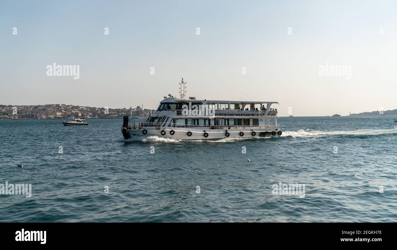 Istanbul, Turkey - October 2018: Sightseeing boat tour in Istanbul ...