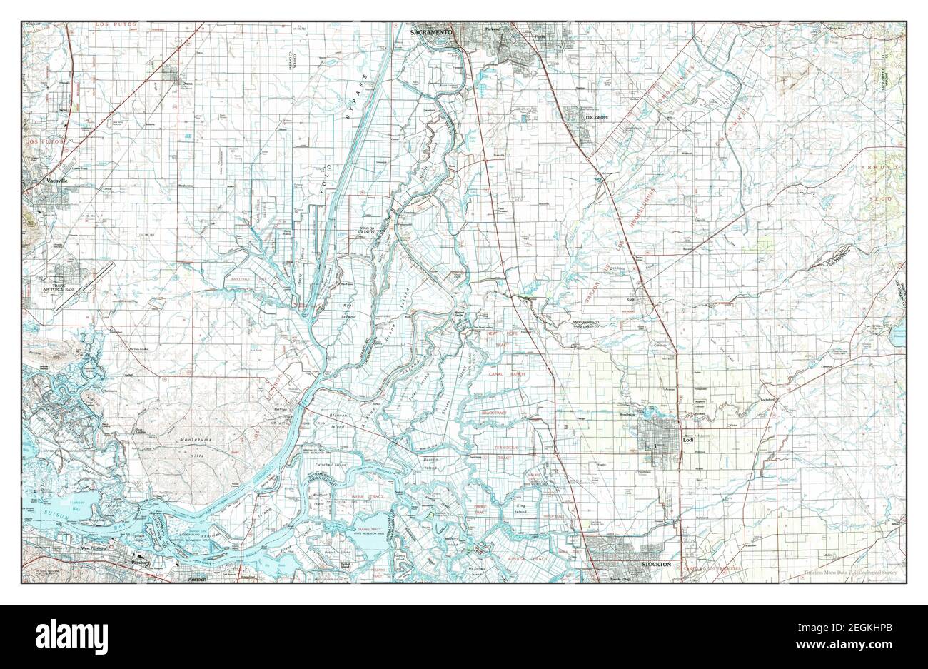 Lodi, California, map 1993, 1:100000, United States of America by ...