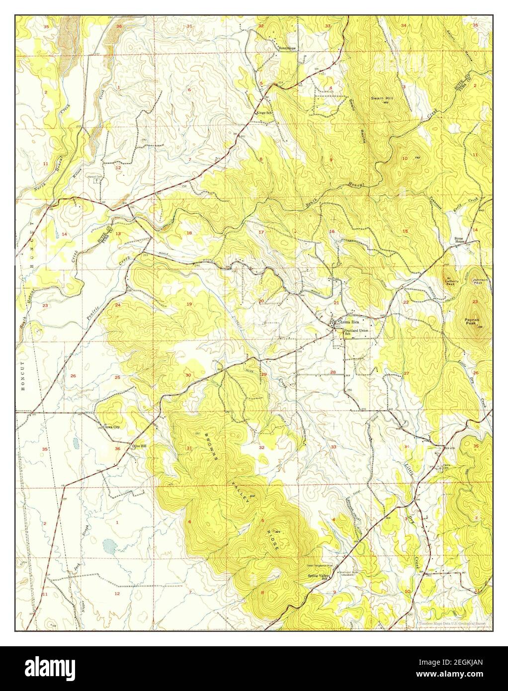 Loma Rica, California, map 1949, 1:24000, United States of America by ...