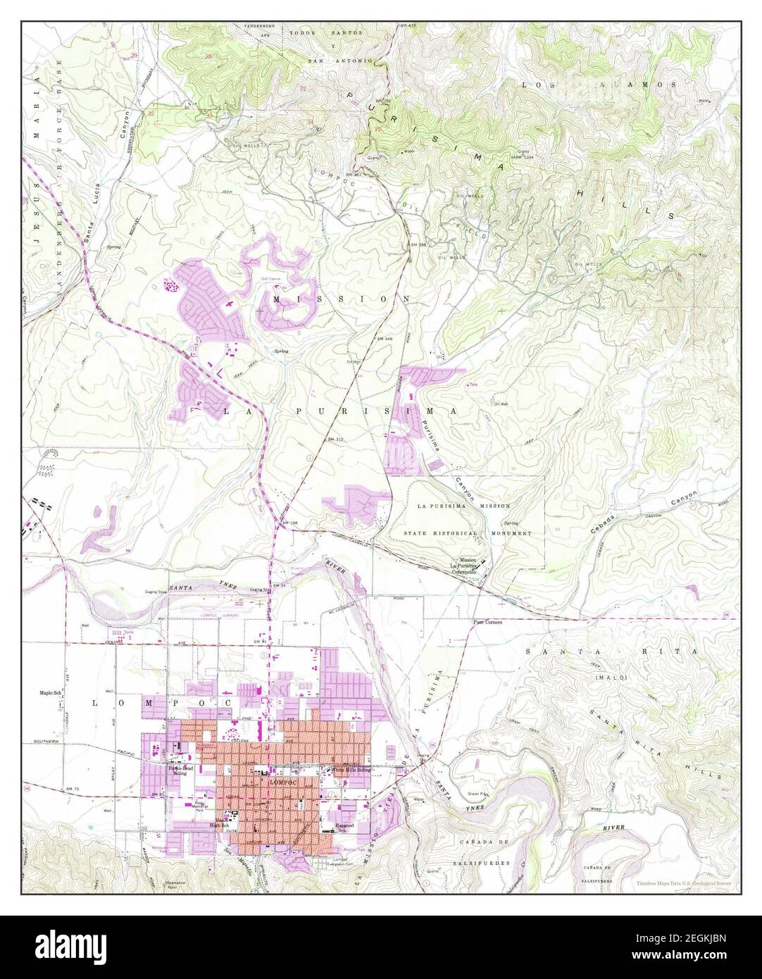 Lompoc map hi-res stock photography and images - Alamy