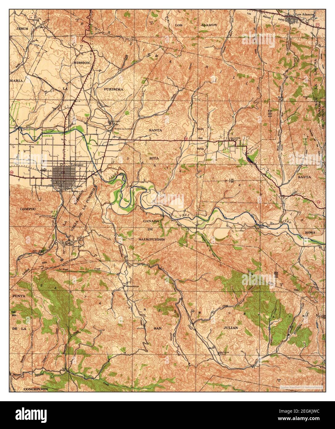 Map Of Lompoc High Resolution Stock Photography and Images - Alamy