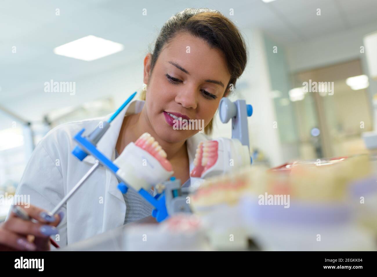 female at workplace working with prosthetics Stock Photo - Alamy