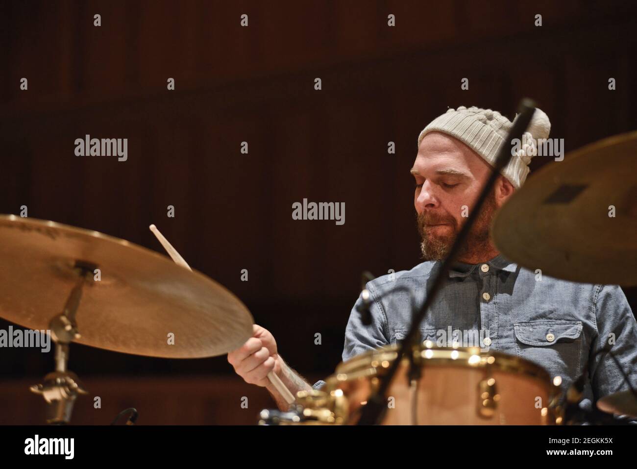Dave King (drums). The Bad Plus Stock Photo - Alamy