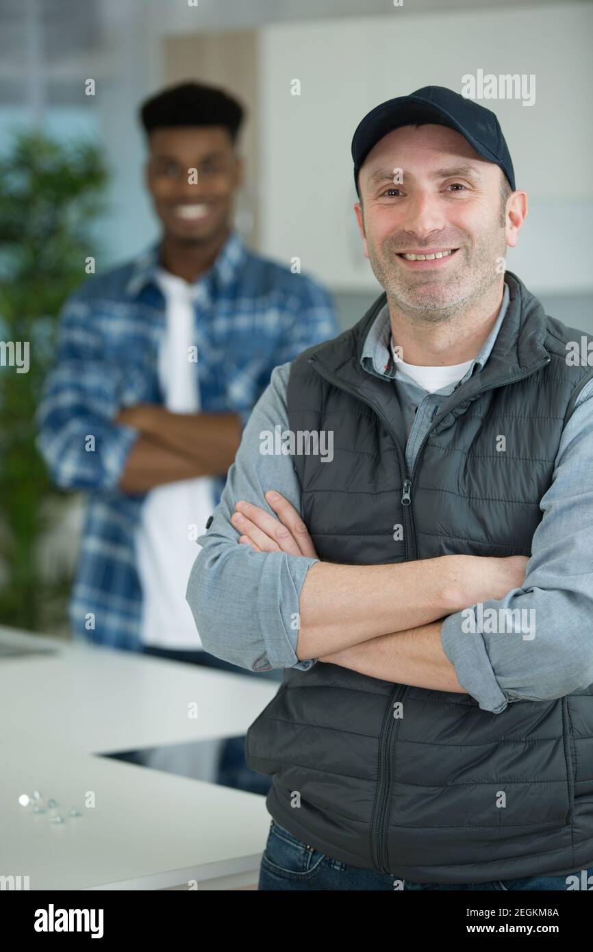 craftsman portrait and apprentice portrait Stock Photo - Alamy