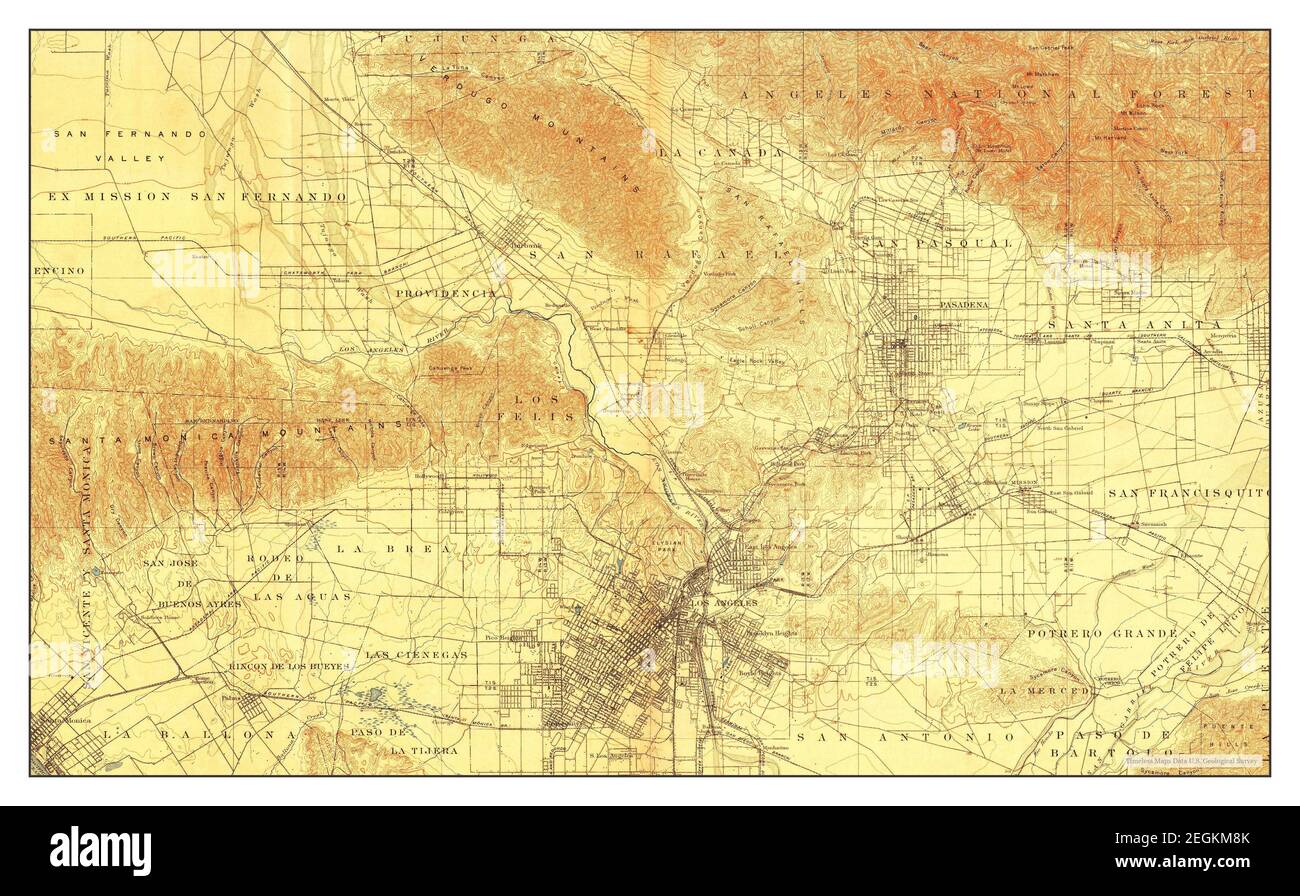 Map of los angeles 1900 Cut Out Stock Images & Pictures - Alamy