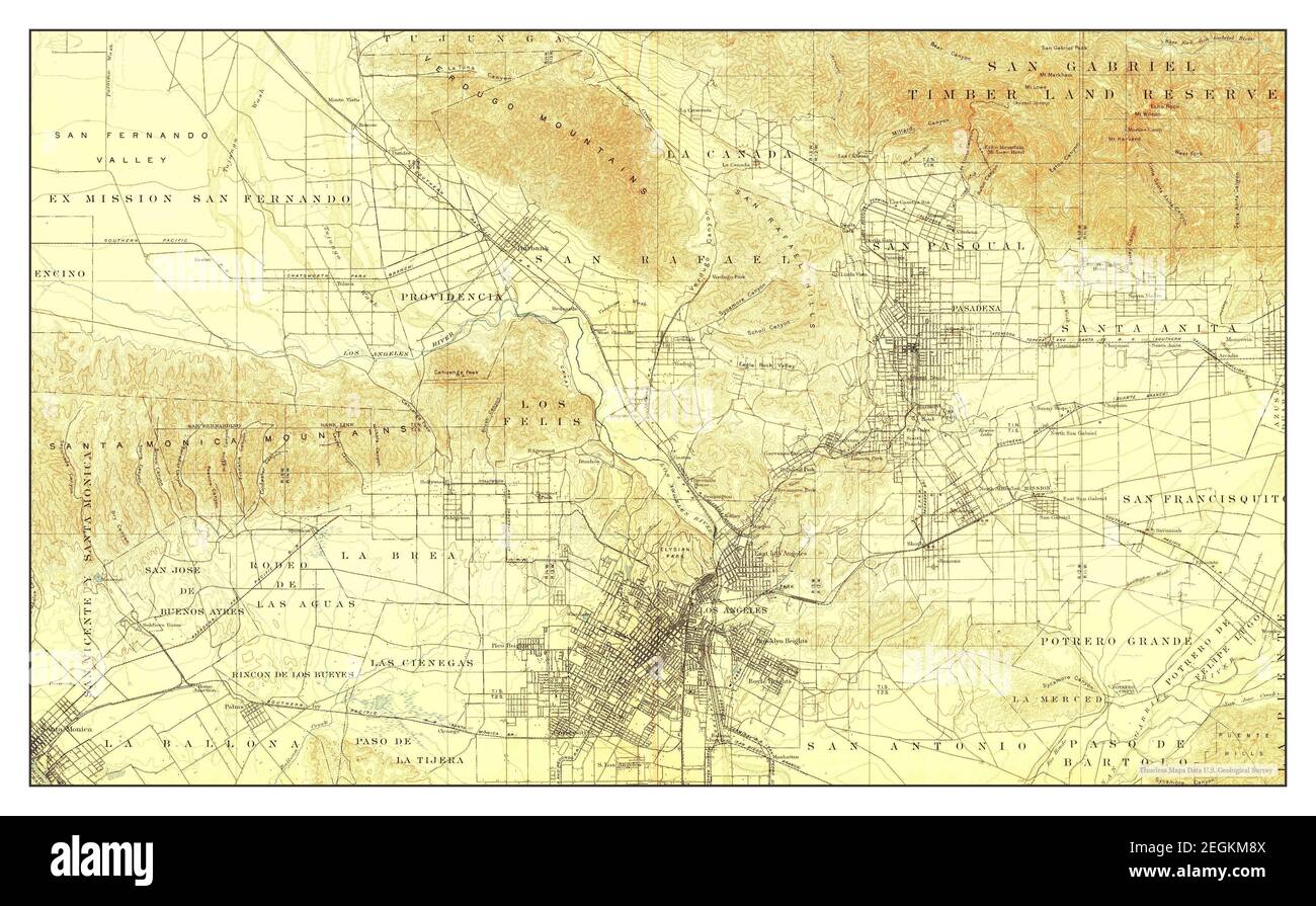 Los angeles street map Cut Out Stock Images & Pictures - Alamy