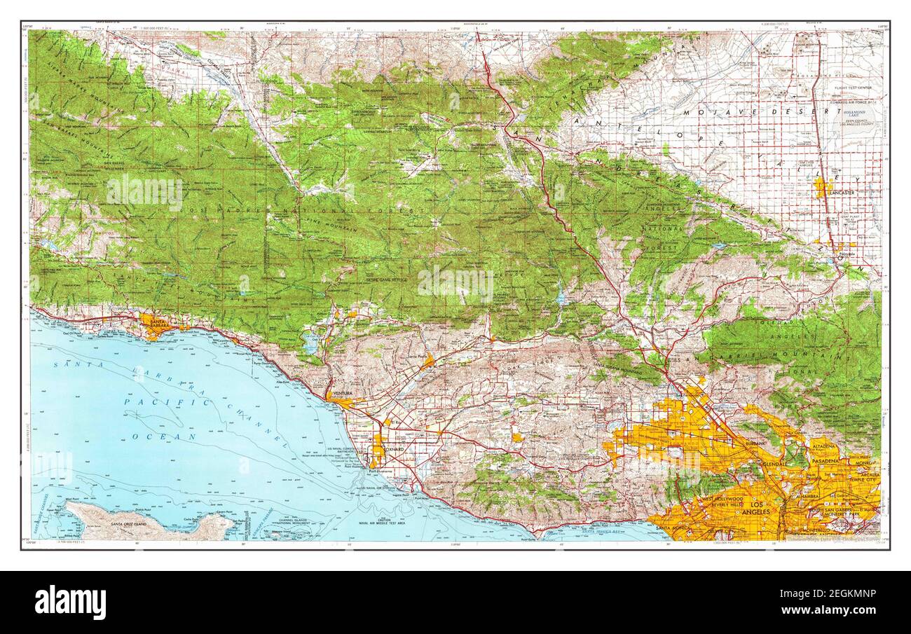 Los angeles county map Cut Out Stock Images & Pictures - Alamy