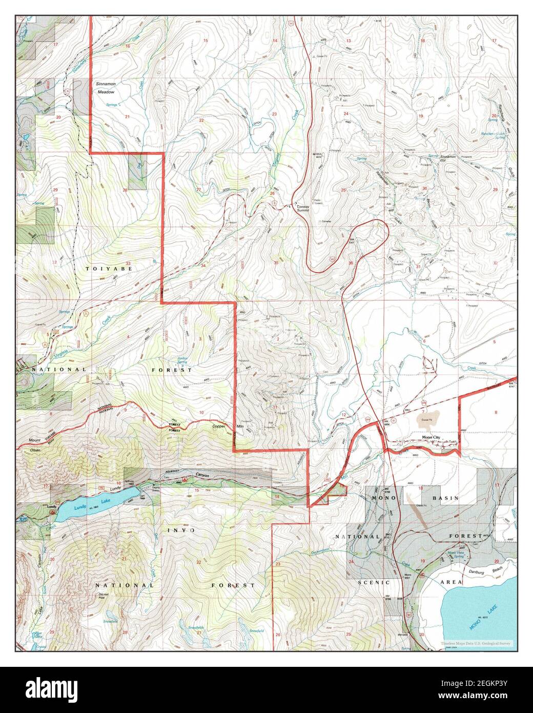 Lundy, California, map 1994, 1:24000, United States of America by ...