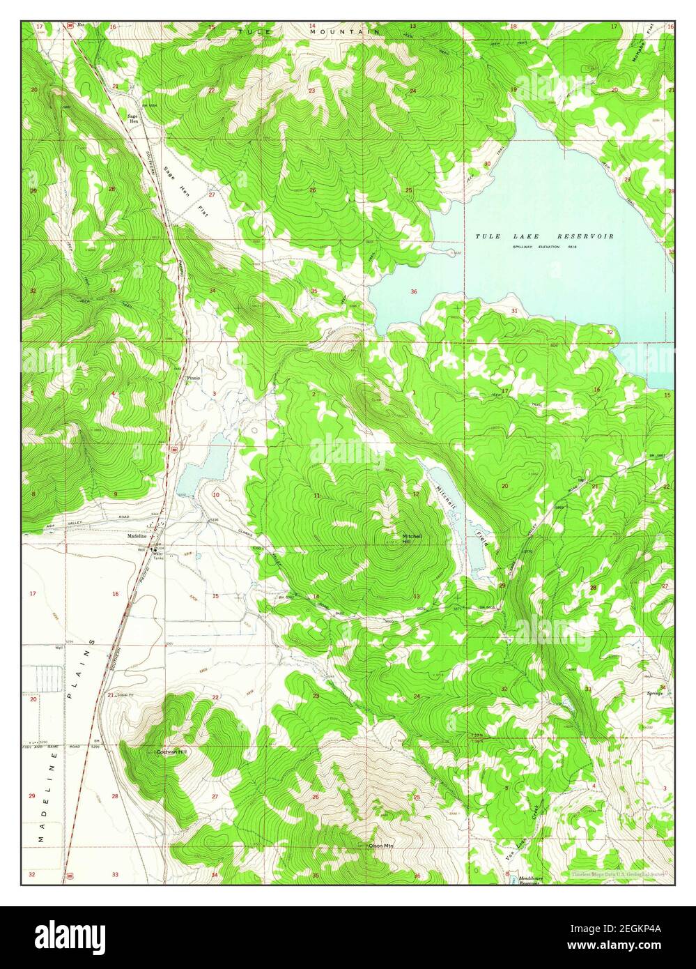 Madeline, California, map 1962, 1:24000, United States of America by ...