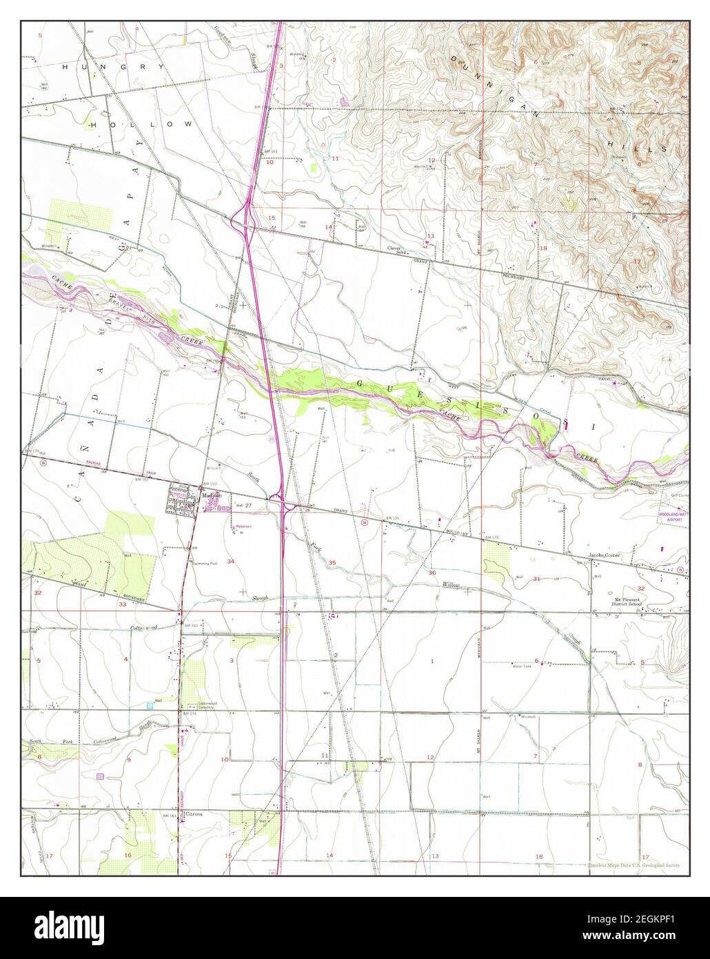 Madison, California, map 1953, 1:24000, United States of America by ...