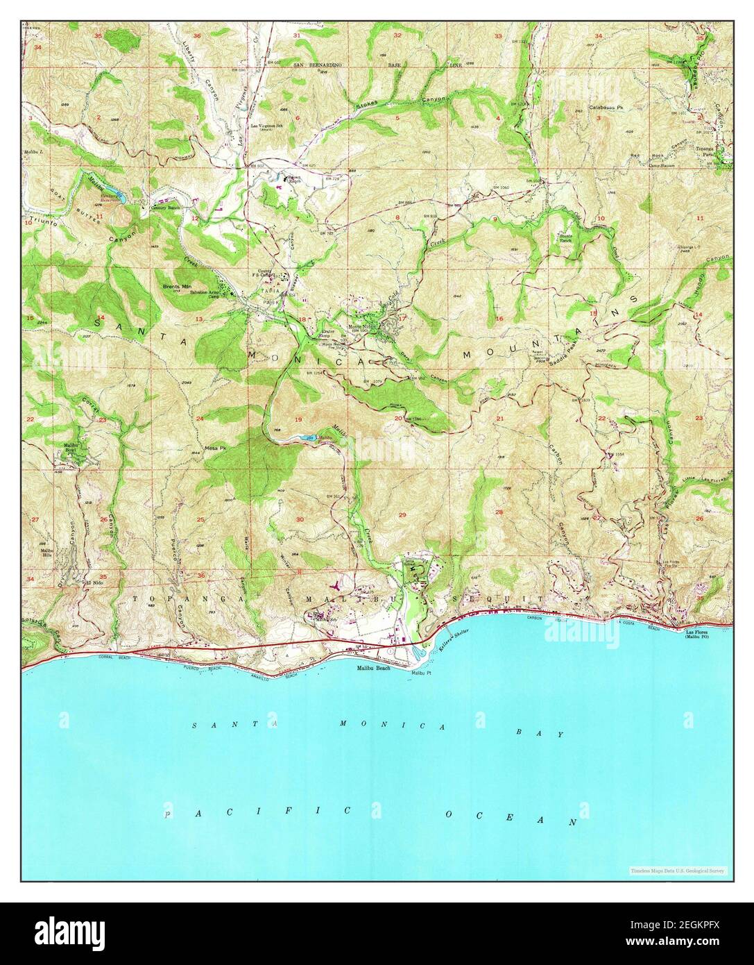 Malibu Beach California Map